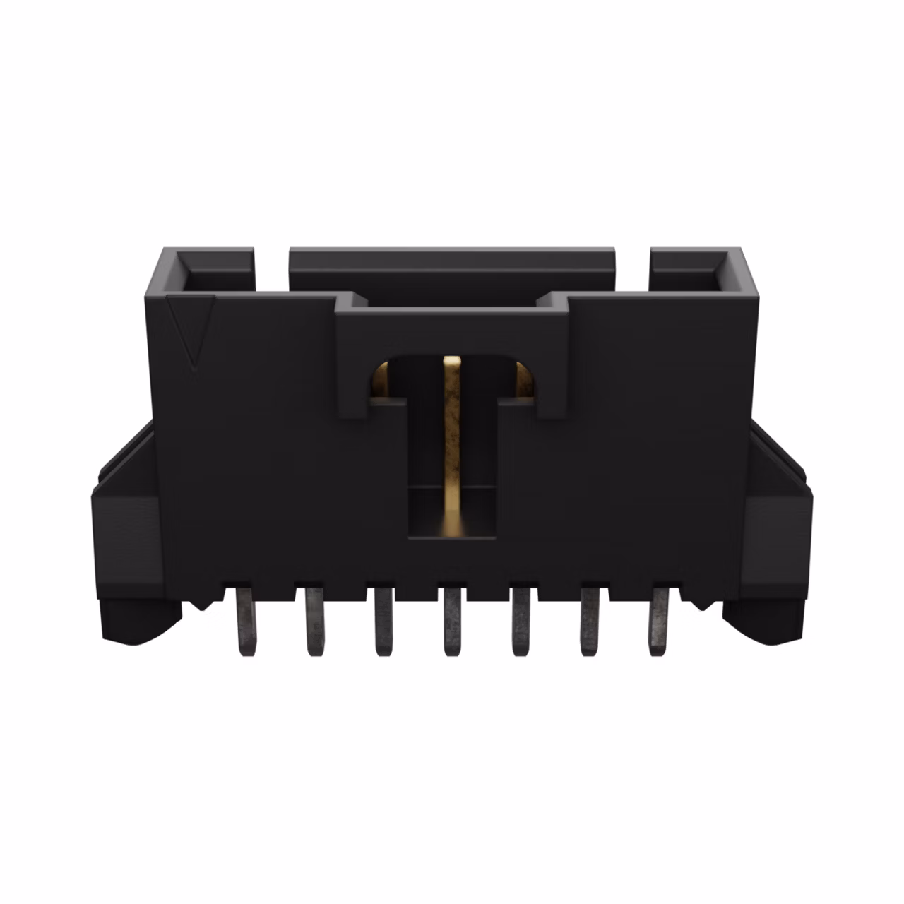2.54mm Pitch SL Header, Single Row, 3.05mm Pocket, Vertical, Shrouded, with Press-Fit Plastic Peg, 7 Circuits, 0.38µm Gold (Au) Selective Plating, Tin (Sn) Tail Plating for sale