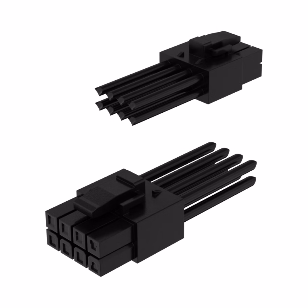 Mini-Fit Max-to-Mini-Fit Max Off-the-Shelf (OTS) Cable Assembly, Dual Row, Matte Tin (Sn) Plating, 8 Circuits, 600.00mm Length, Black for sale