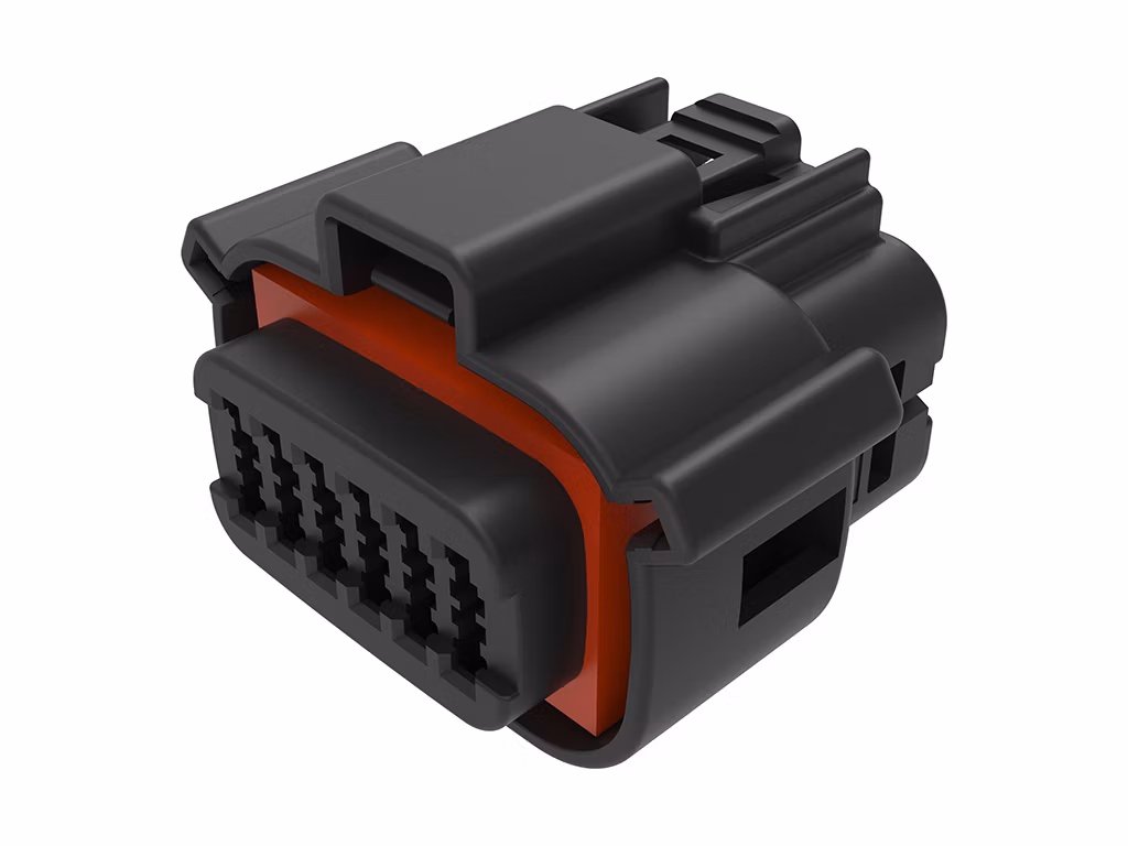 EXTreme Ten60Power Right-Angle Plug with Side Guides, 2 DC Power Circuit, Press Fit Tail