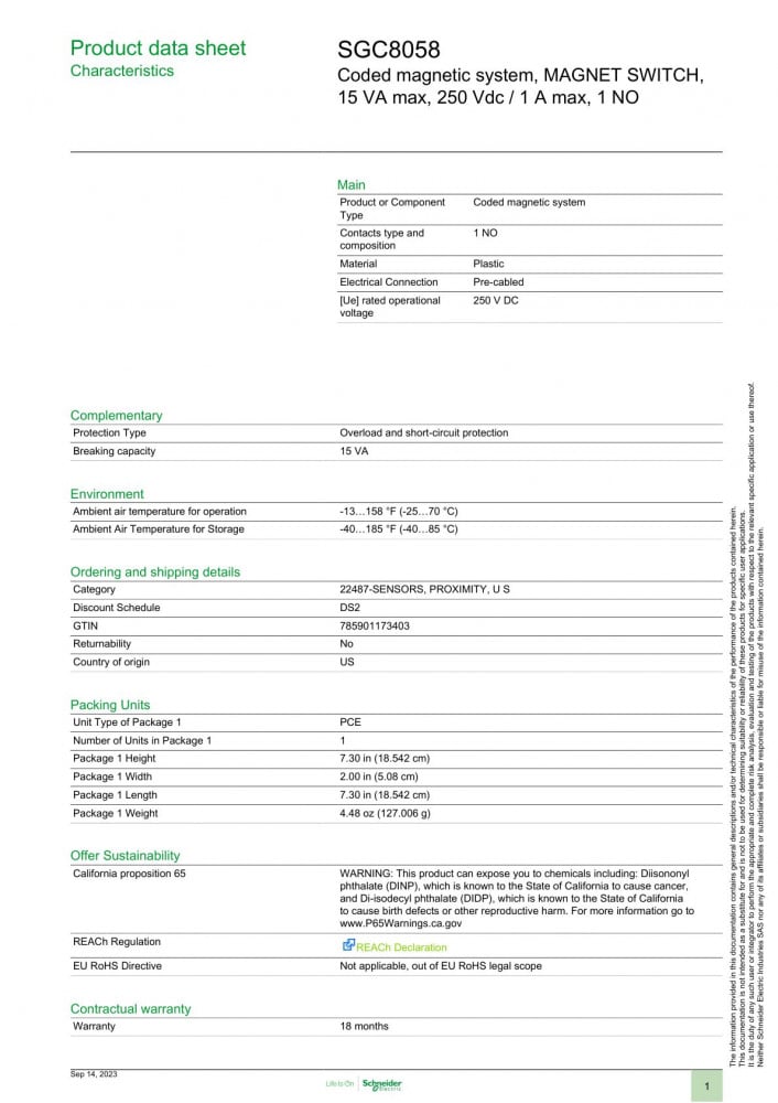 SGC8058 technical document preview