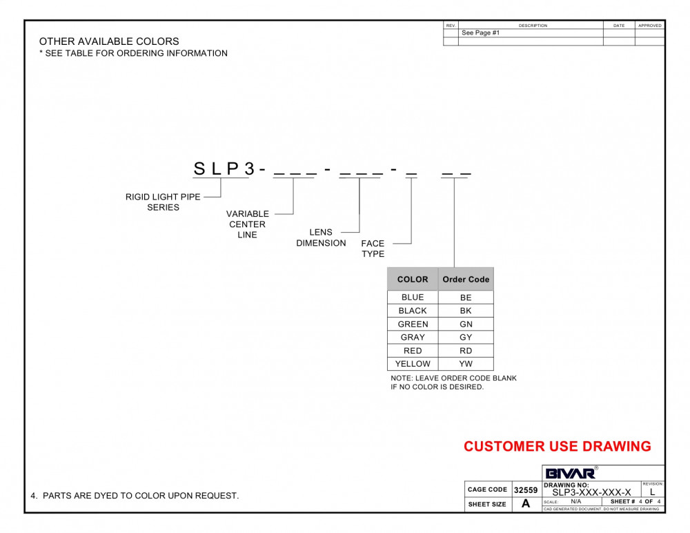 BIVAR SLP3 series technical document page 4