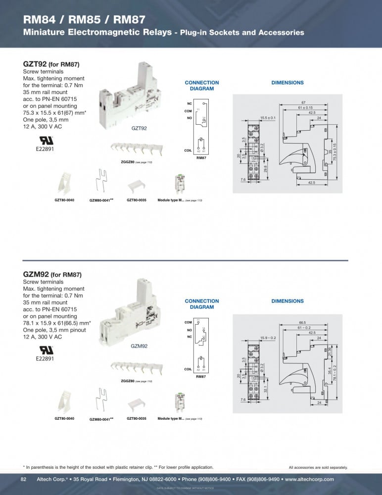 Altech relay datasheet page 7