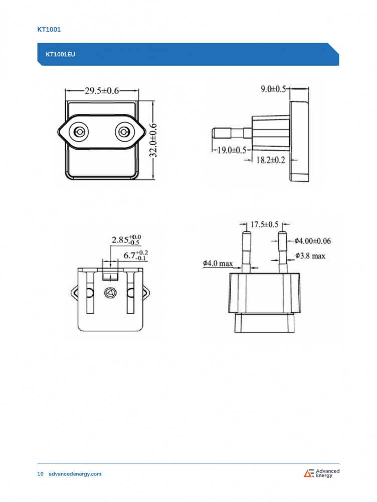 KT1001 and KT1002 blade kit document, page 10