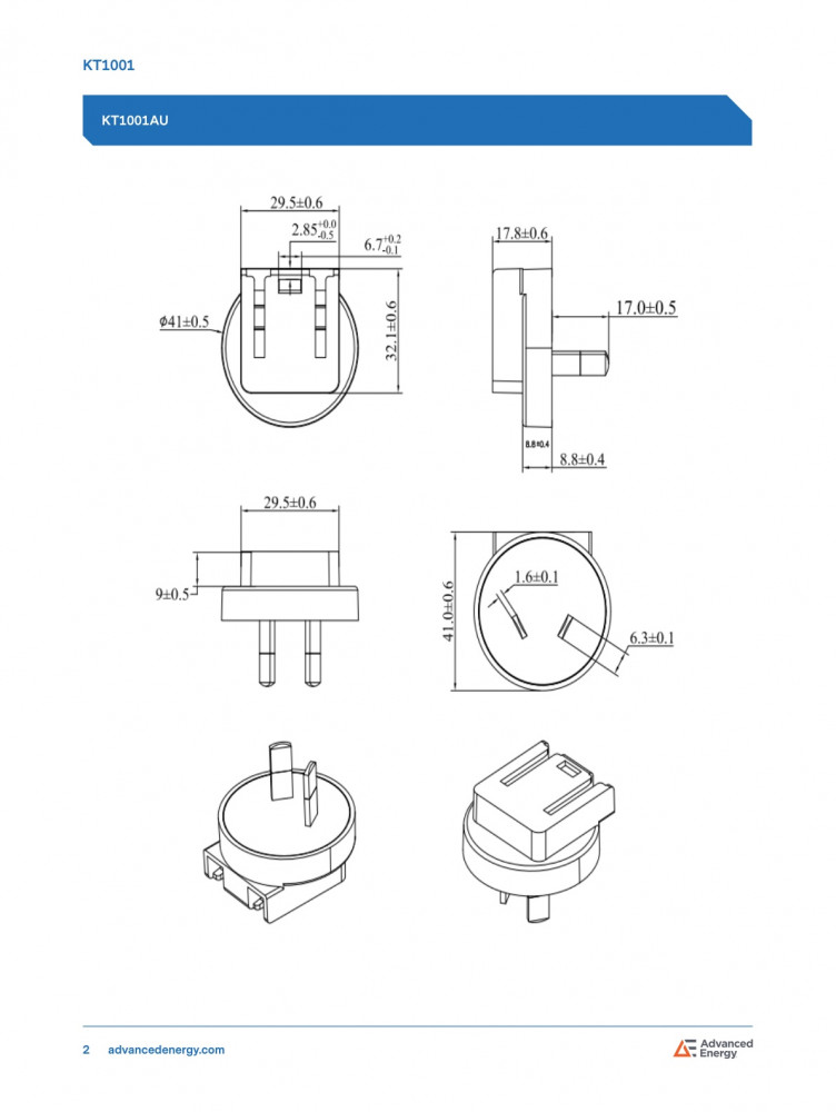 KT1001 and KT1002 blade kit document, page 2