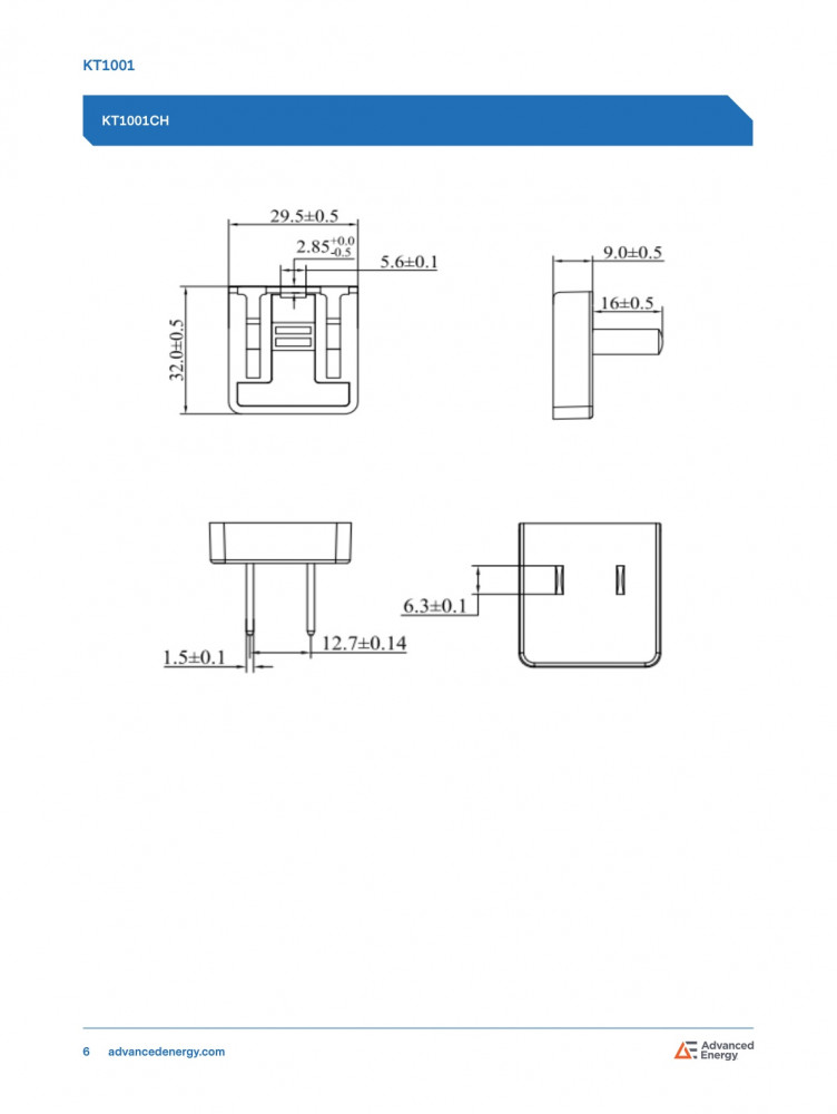 KT1001 and KT1002 blade kit document, page 6