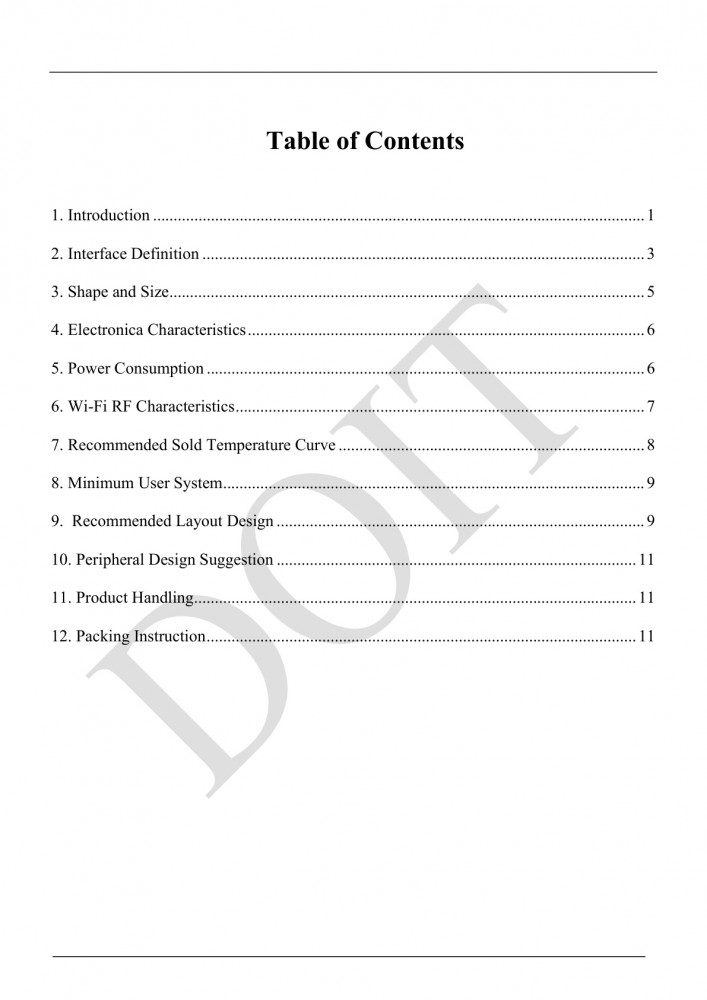ESP-02S datasheet page 3