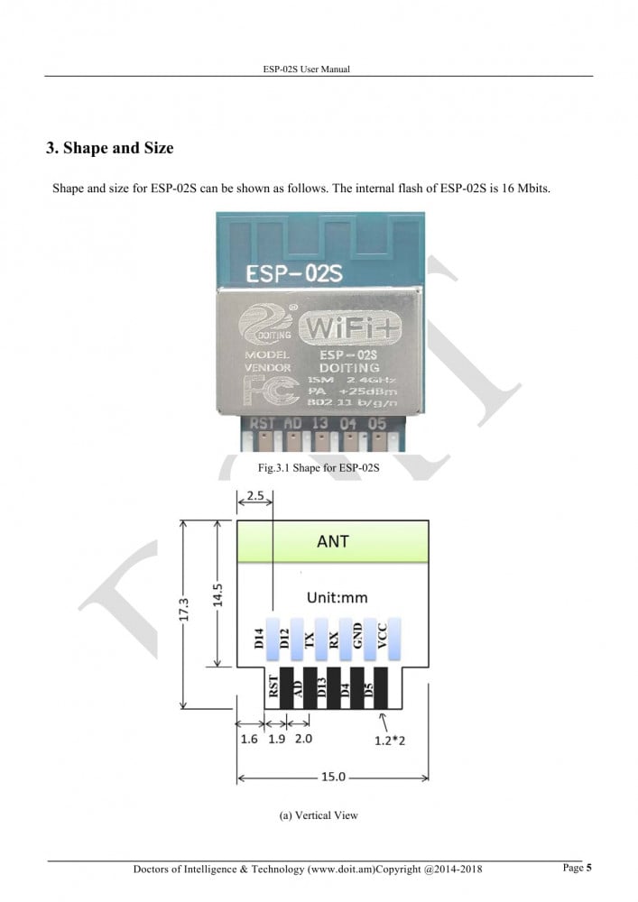 ESP-02S datasheet page 8