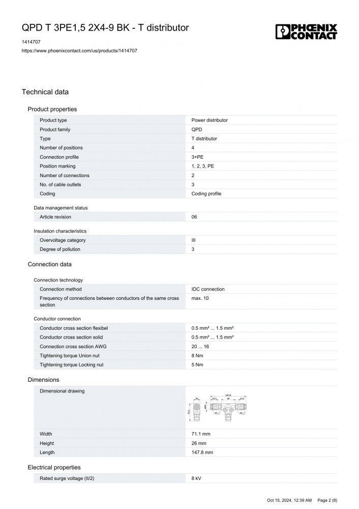 Phoenix Contact 1414707 datasheet page 2