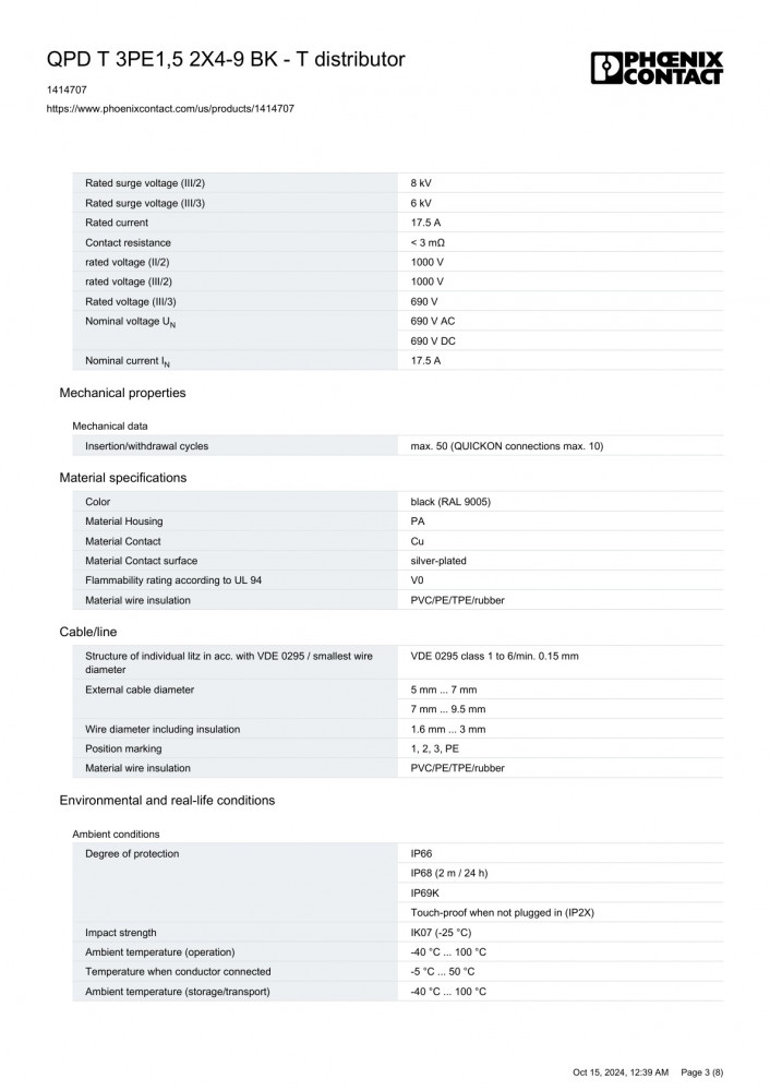 Phoenix Contact 1414707 datasheet page 3