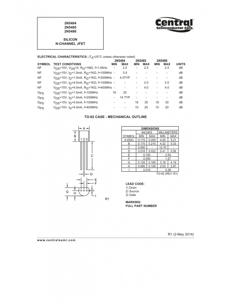 2N5486 datasheet page 2