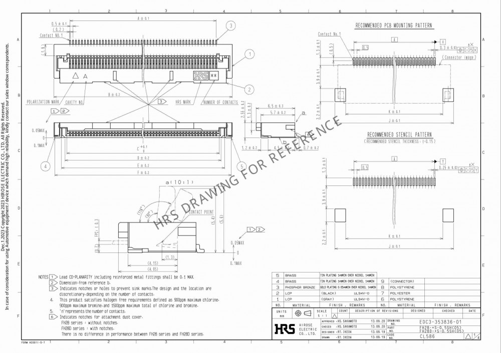 HRS FH28D drawing page 1