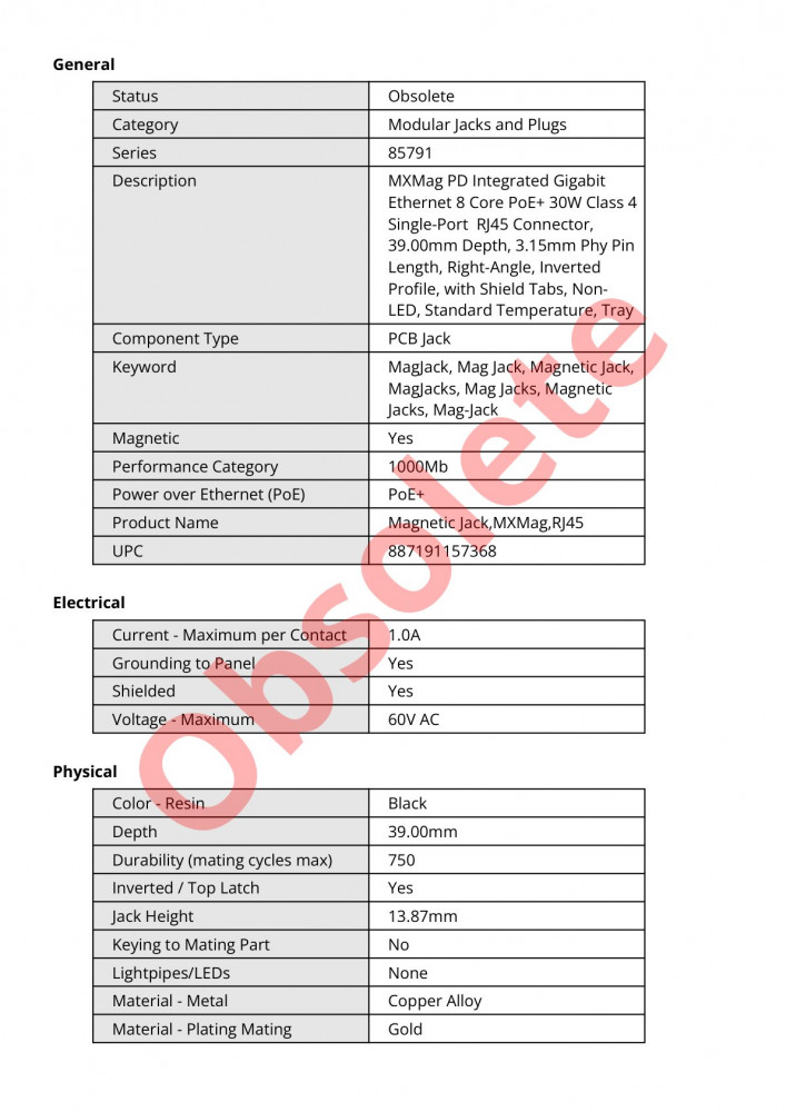 Technical document page 2 for product 857914020