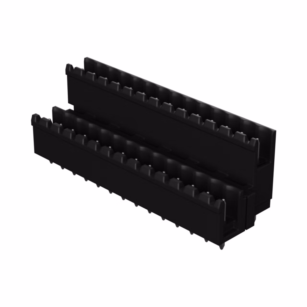 5.00mm Pitch Eurostyle Vertical Dual Level PCB Header, Open Ends, 28 Circuits for sale