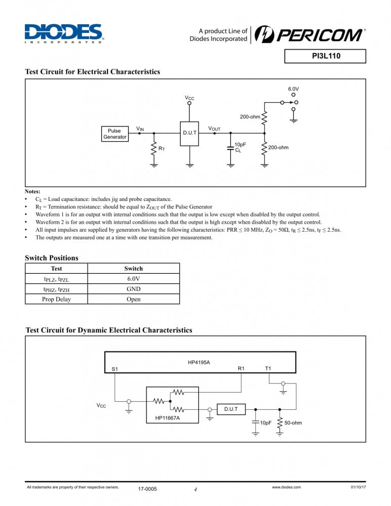 PI3L110LEX datasheet page 4