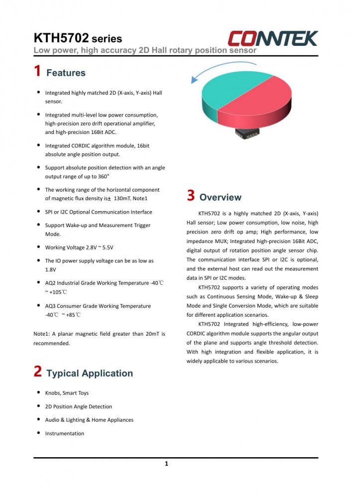 KTH5702 datasheet page 1