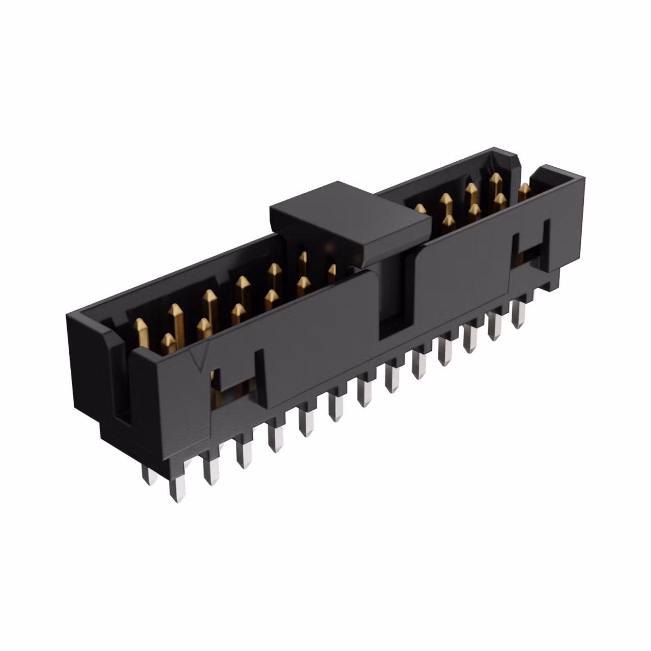2.00mm Pitch, Milli-Grid PCB Header, Dual Row, Vertical, Through Hole, Shrouded, 18 Circuits, 0.38µm Gold (Au) Plating, 2.50mm Tail Length, Dual Side Slots, Dual Friction Locks, Center Polarization, with Cap, Tape and Reel