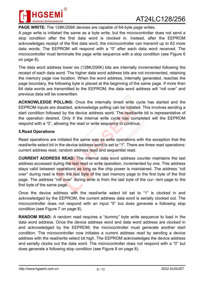 AT24LC256M/TR datasheet page 6