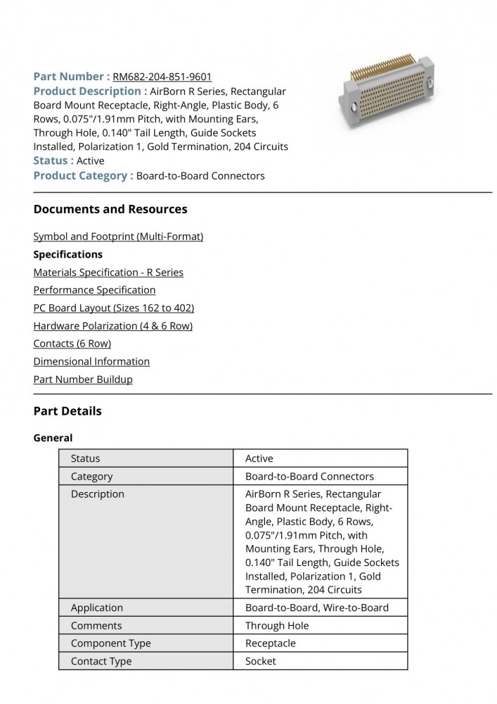 RM682-204-851-9601 technical document preview, page 1