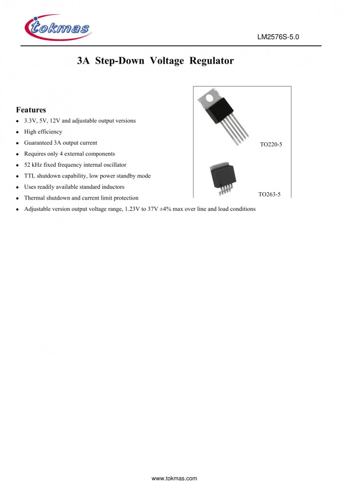 LM2576S-5.0 datasheet page 1