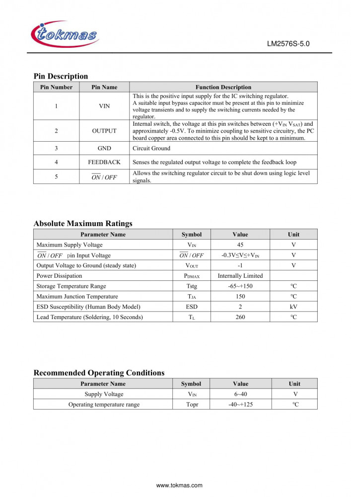 LM2576S-5.0 datasheet page 4