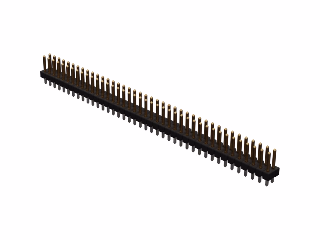 C-Grid Header, 2.54mm Pitch, Through Hole, Dual Row, Vertical, 80 Circuits, 0.38µm Gold (Au) Plating, Bag Packaging, Lead-Free for sale
