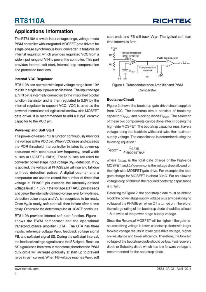 RT8110A datasheet page 8