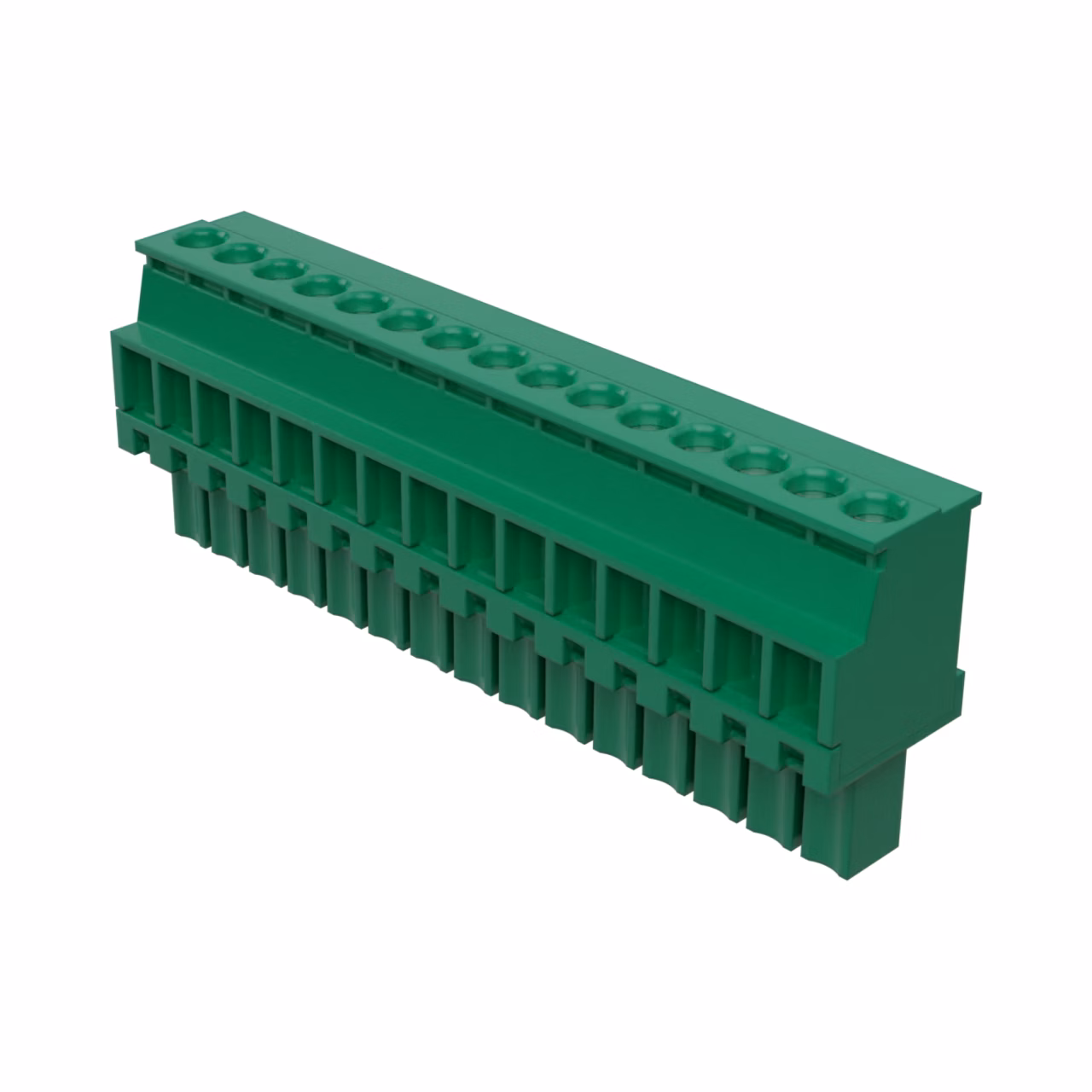 3.50mm Pitch Eurostyle Vertical Plug, Rear Wire Entry, Green Housing, Gold (Au) Plated, 15 Circuits for sale