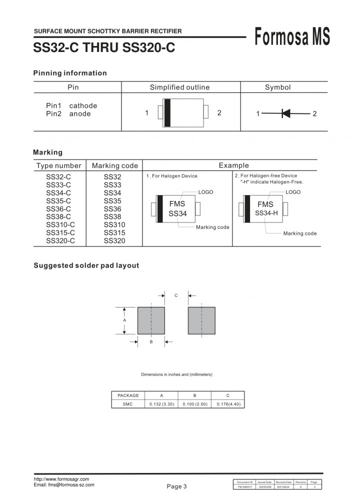 FMS SS34-C datasheet page 3