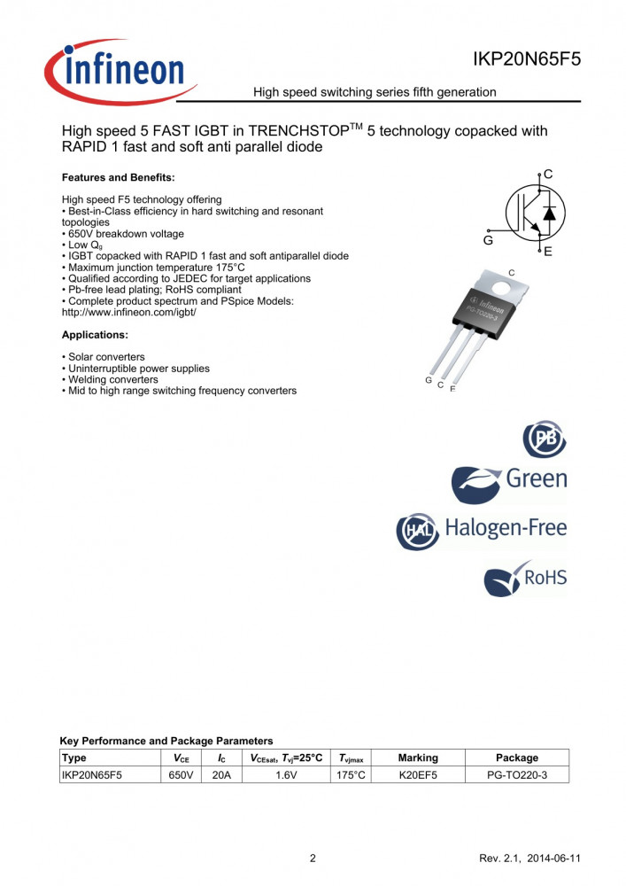 IKP20N65F5 datasheet page 2