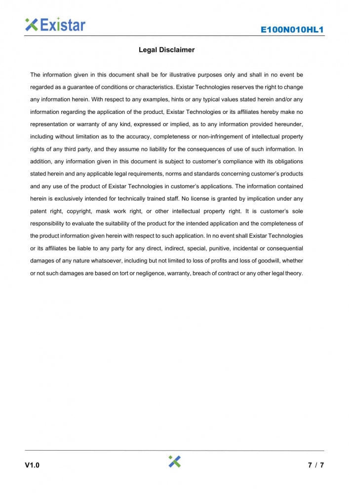 E100N010HL1 datasheet page 7