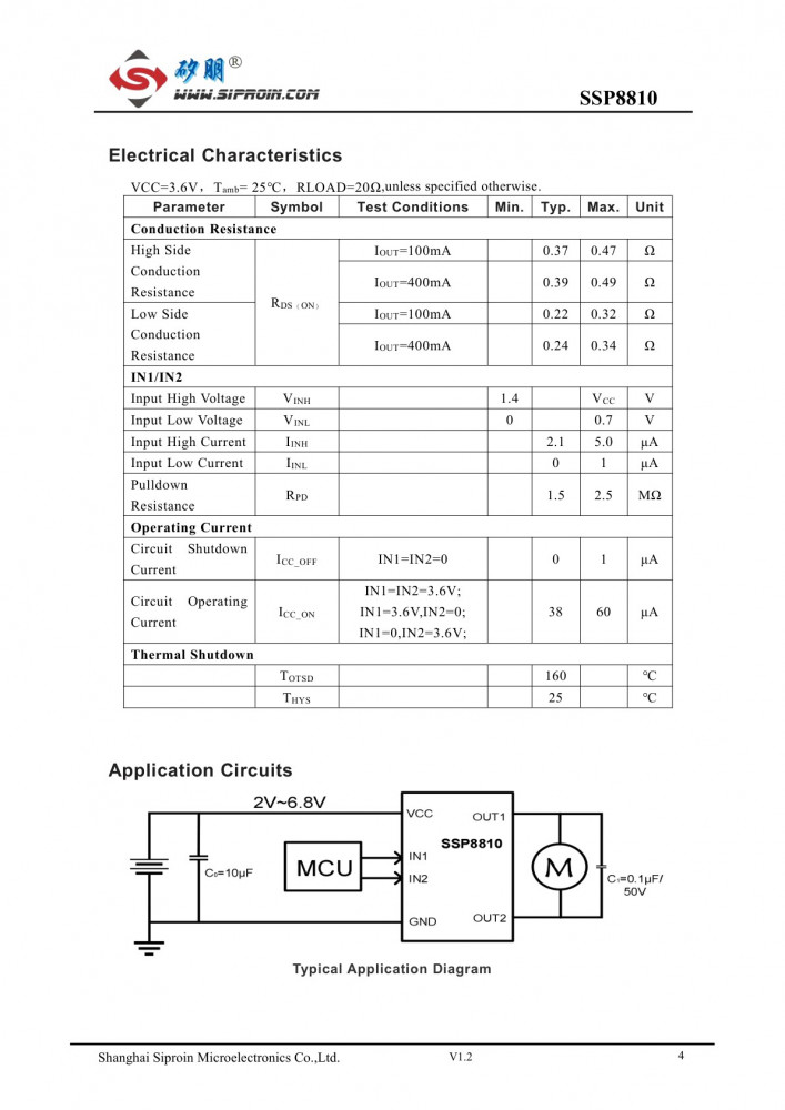SSP8810 datasheet page 4