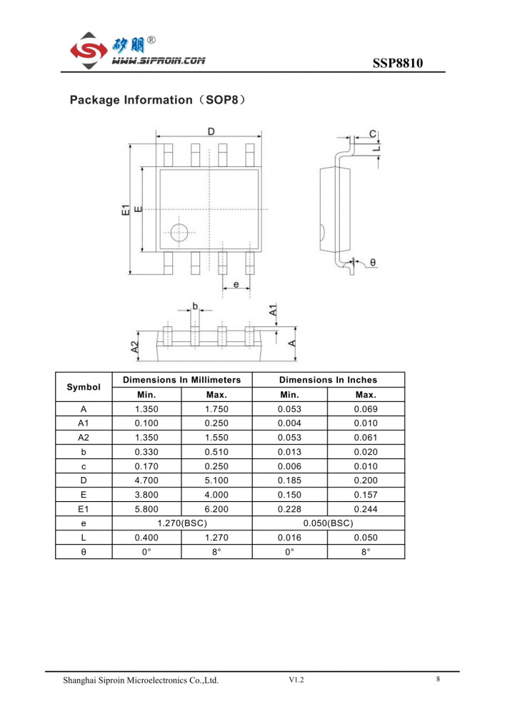 SSP8810 datasheet page 8