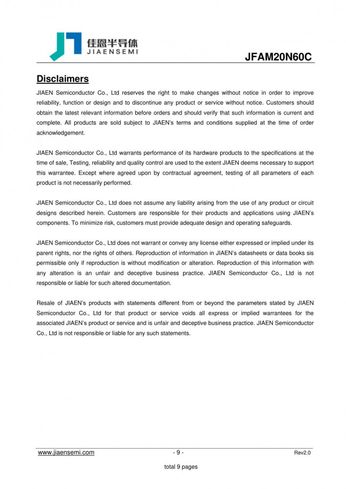 JFAM20N60C datasheet page 9