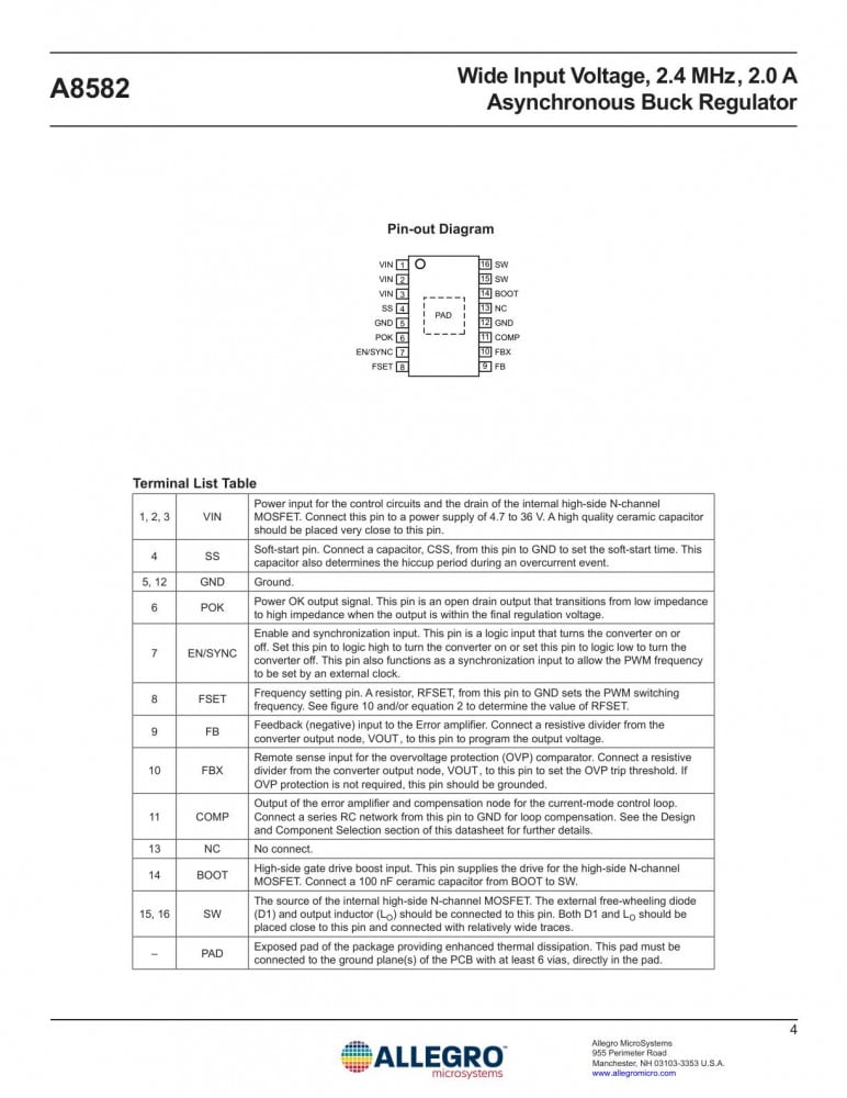 A8582 datasheet page 4