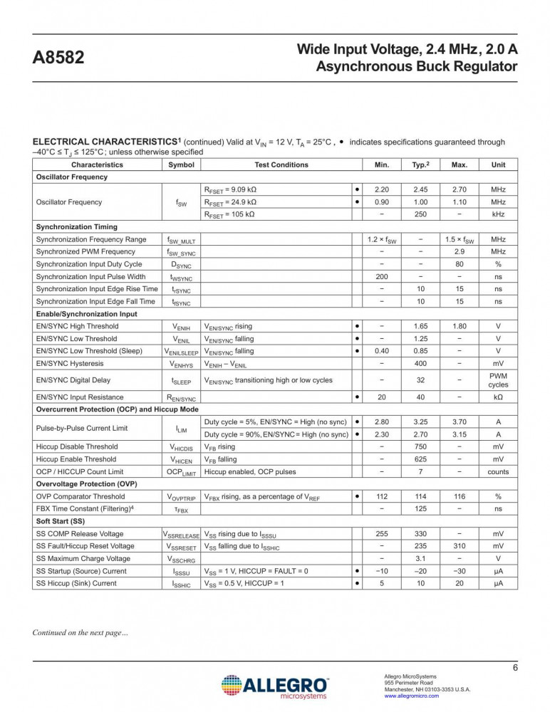 A8582 datasheet page 6