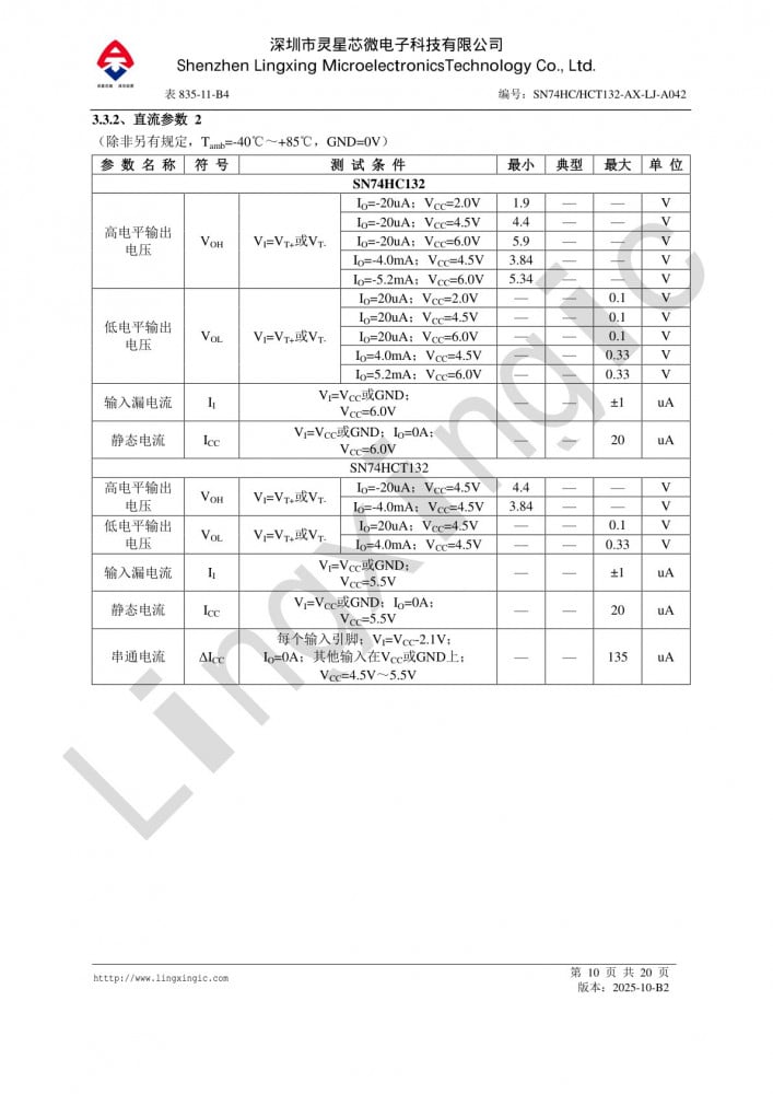 SN74HC132DR(LX) datasheet page 10