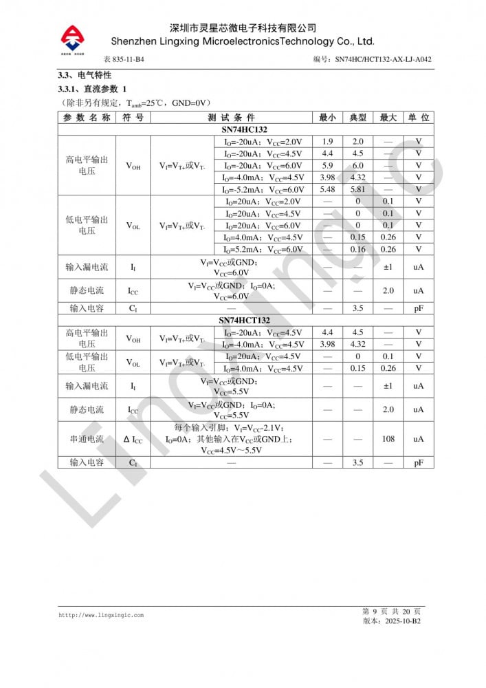 SN74HC132DR(LX) datasheet page 9