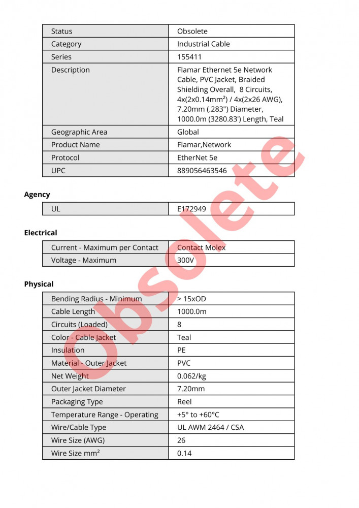 Technical document image 2 for MOLEX 1554116006