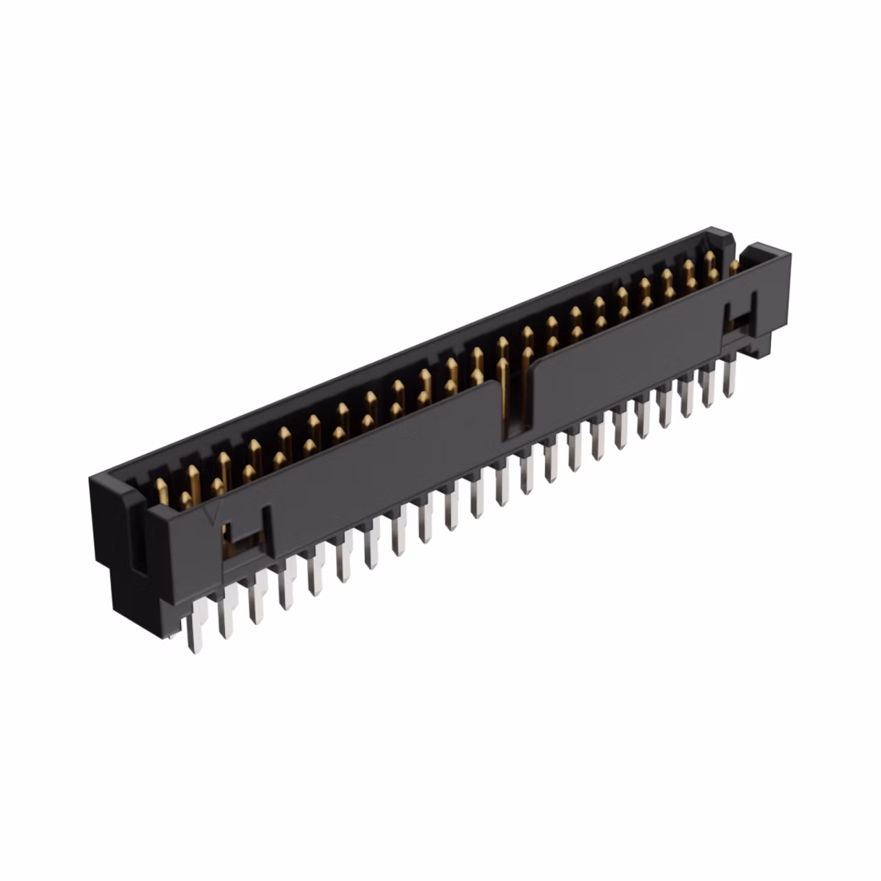 2.00mm Pitch, Milli-Grid PCB Header, Dual Row, Vertical, Through Hole, Shrouded, 44 Circuits, Circuit 20 Voided, 0.38µm Gold (Au) Plating, 2.50mm Tail Length, Dual Side Slots, Dual Friction Locks, Center Polarization, Tube