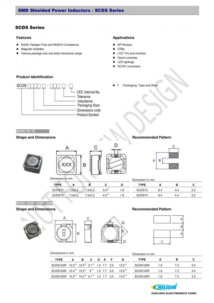Chilisin SCDS Series datasheet page 2