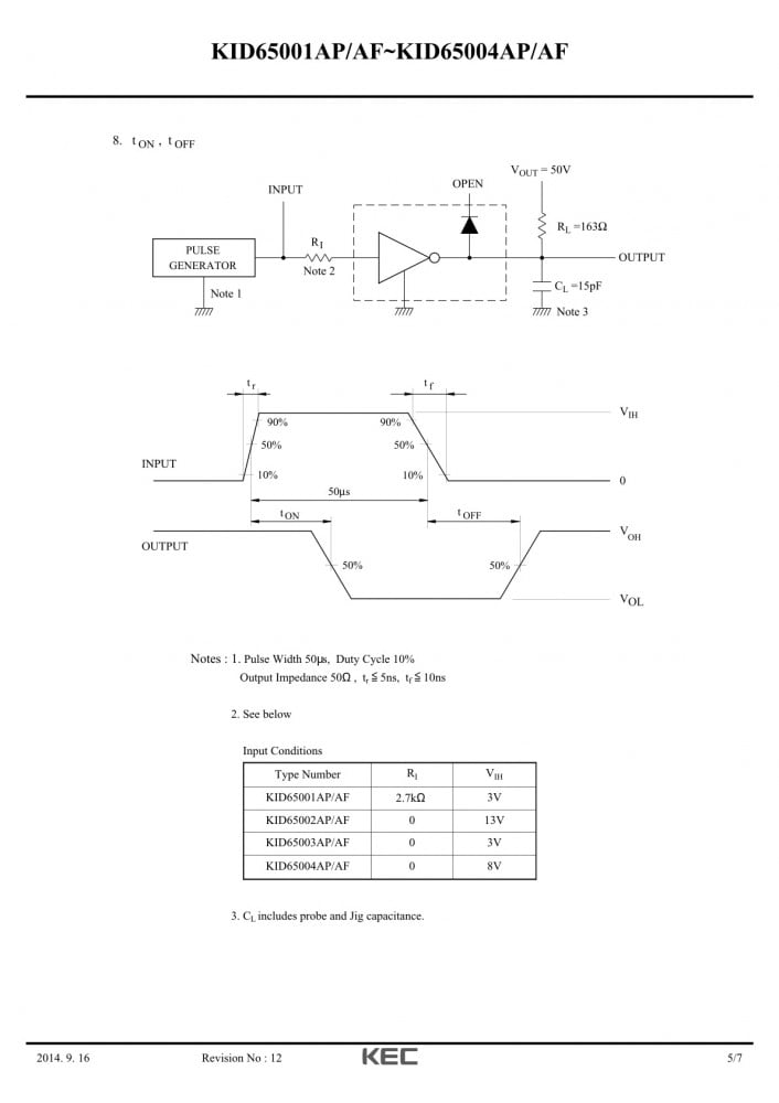 KID65004AF-EL/P datasheet page 5