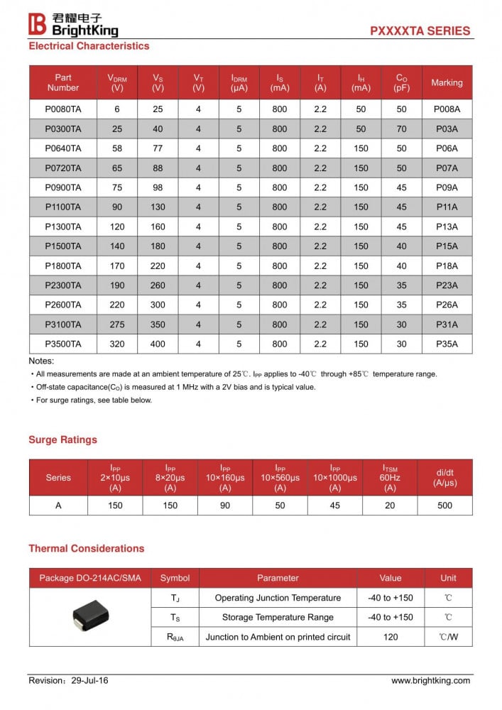 P0300TA datasheet page 2