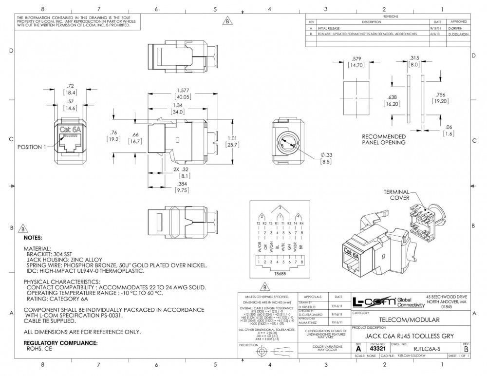 RJTLC6A-S technical document preview