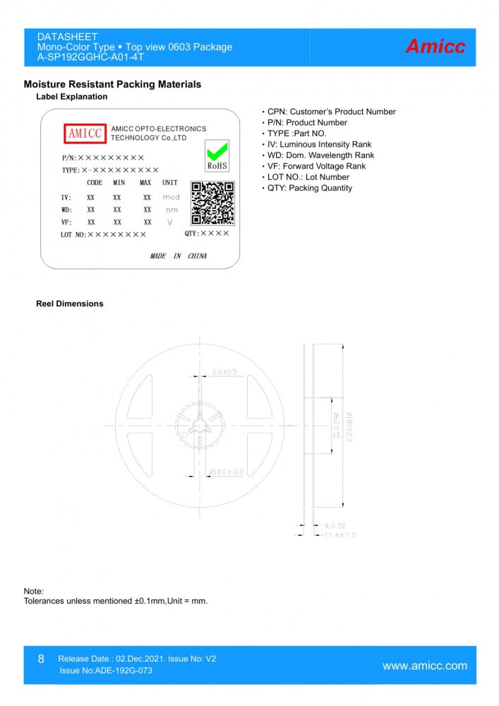 A-SP192GGHC-A01-4T datasheet page 8