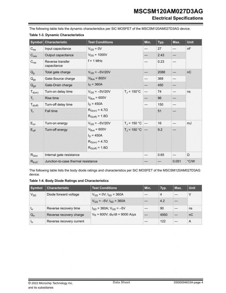 MSCSM120AM027D3AG datasheet page 4