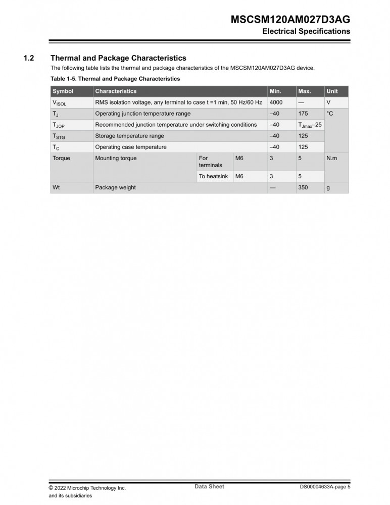 MSCSM120AM027D3AG datasheet page 5
