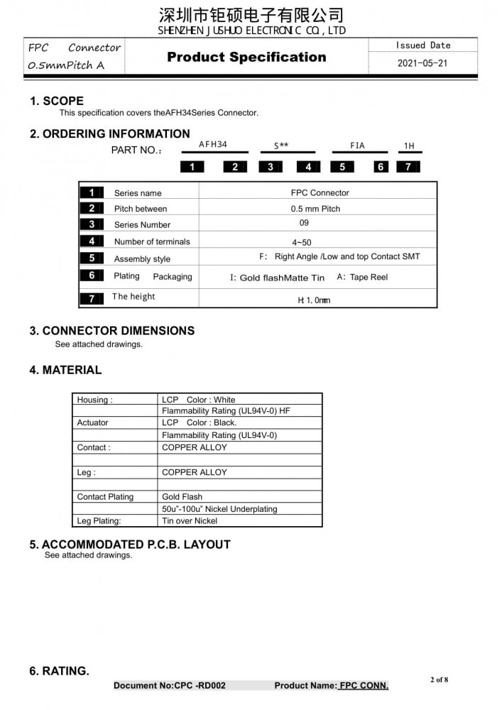 AFH34-S14FIA-1H specification page 5