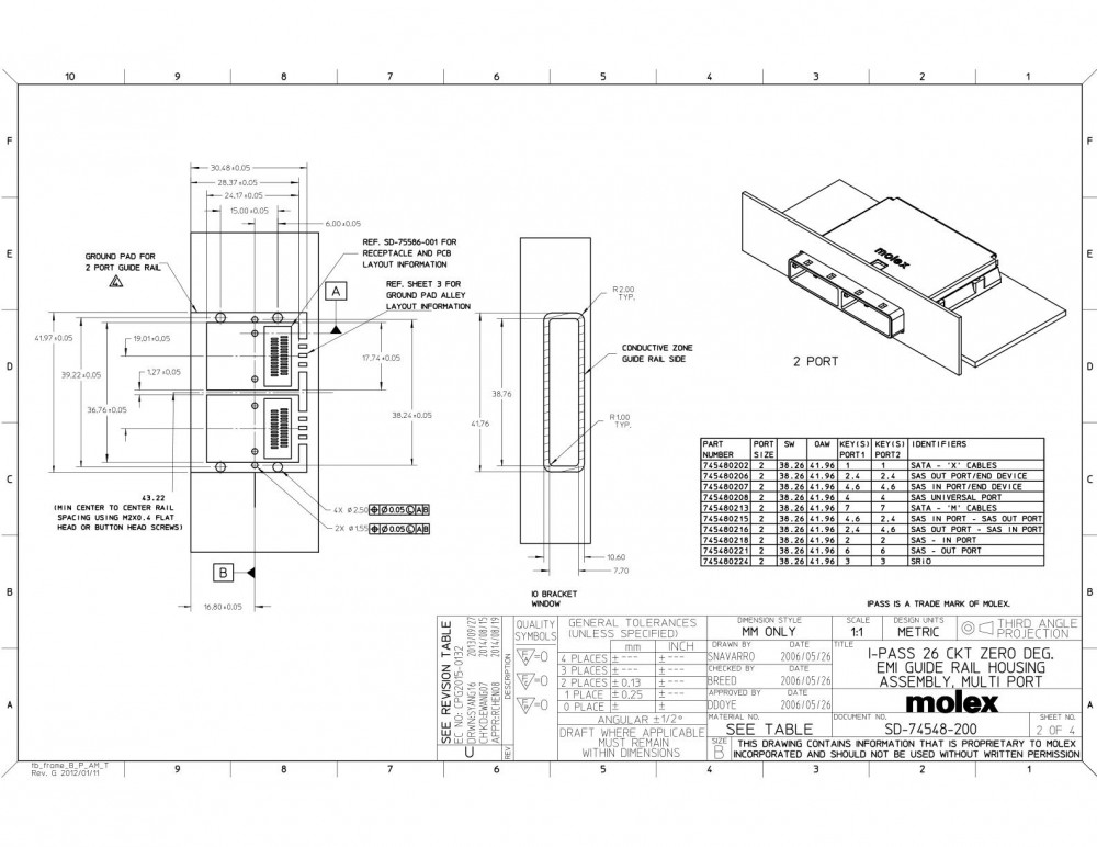 I-PASS 26-circuit guide rail housing drawing, page 2