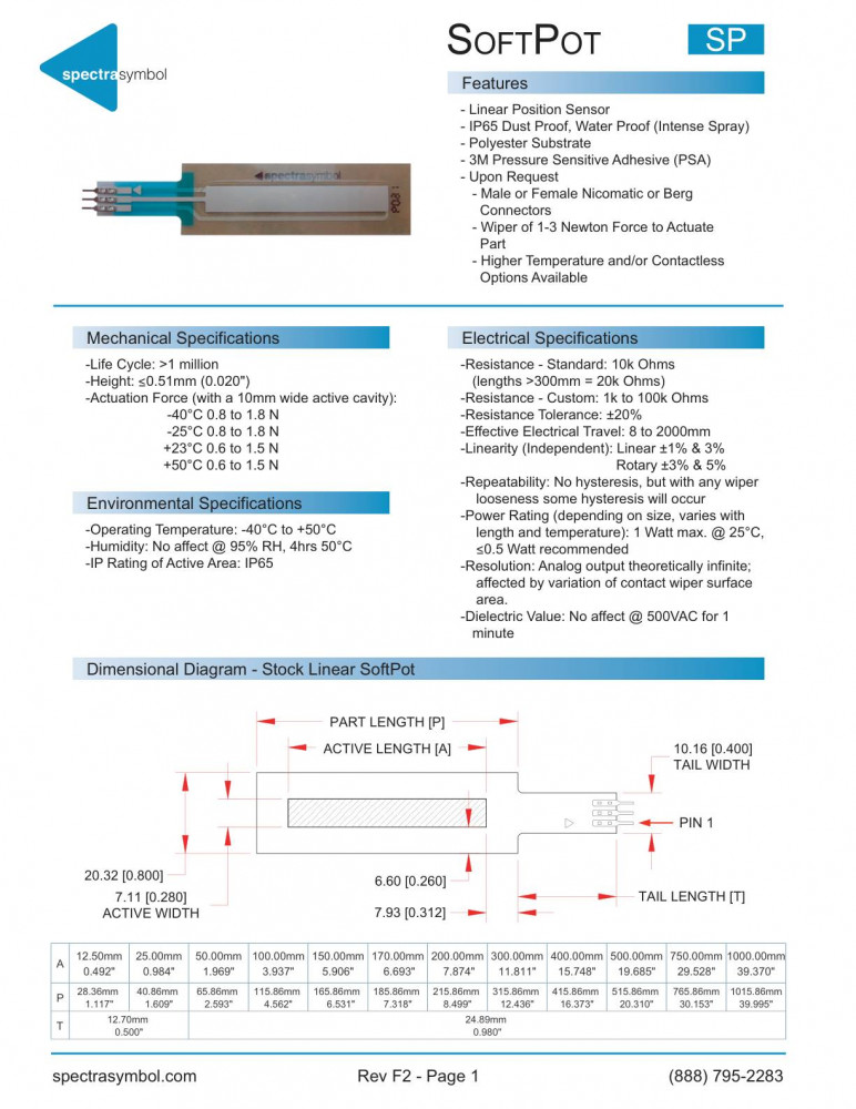 SP-L-0100-103-3%-RH technical document page 1