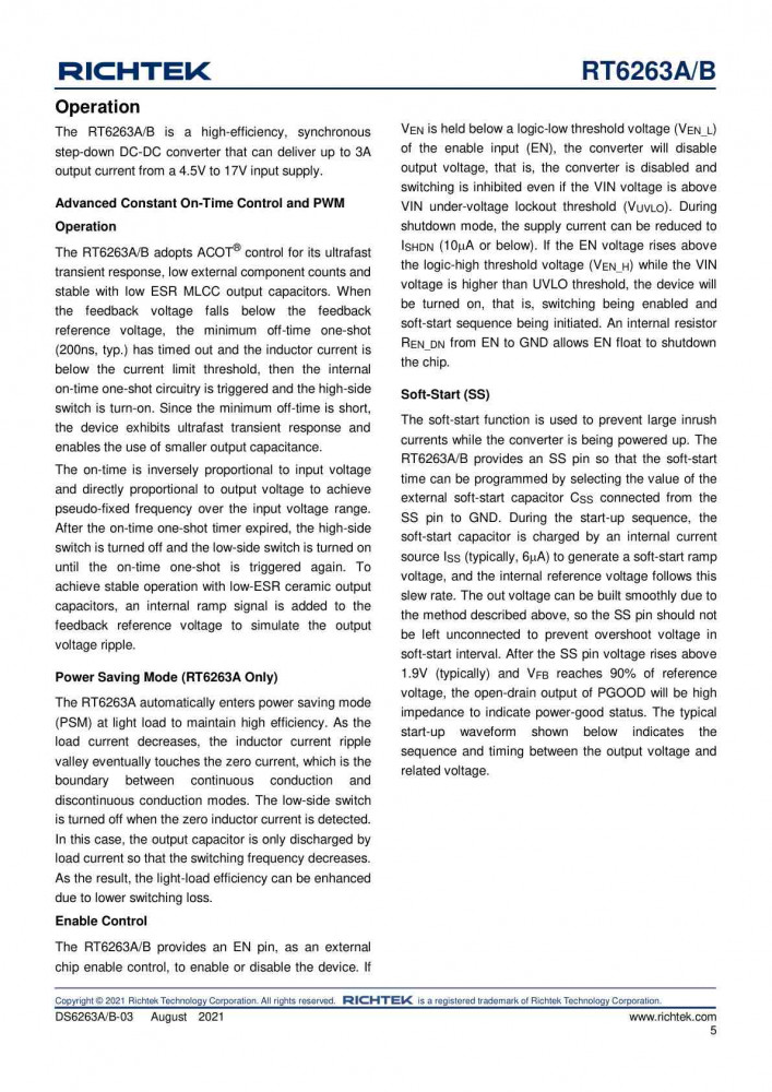 RT6263A/B datasheet page 5
